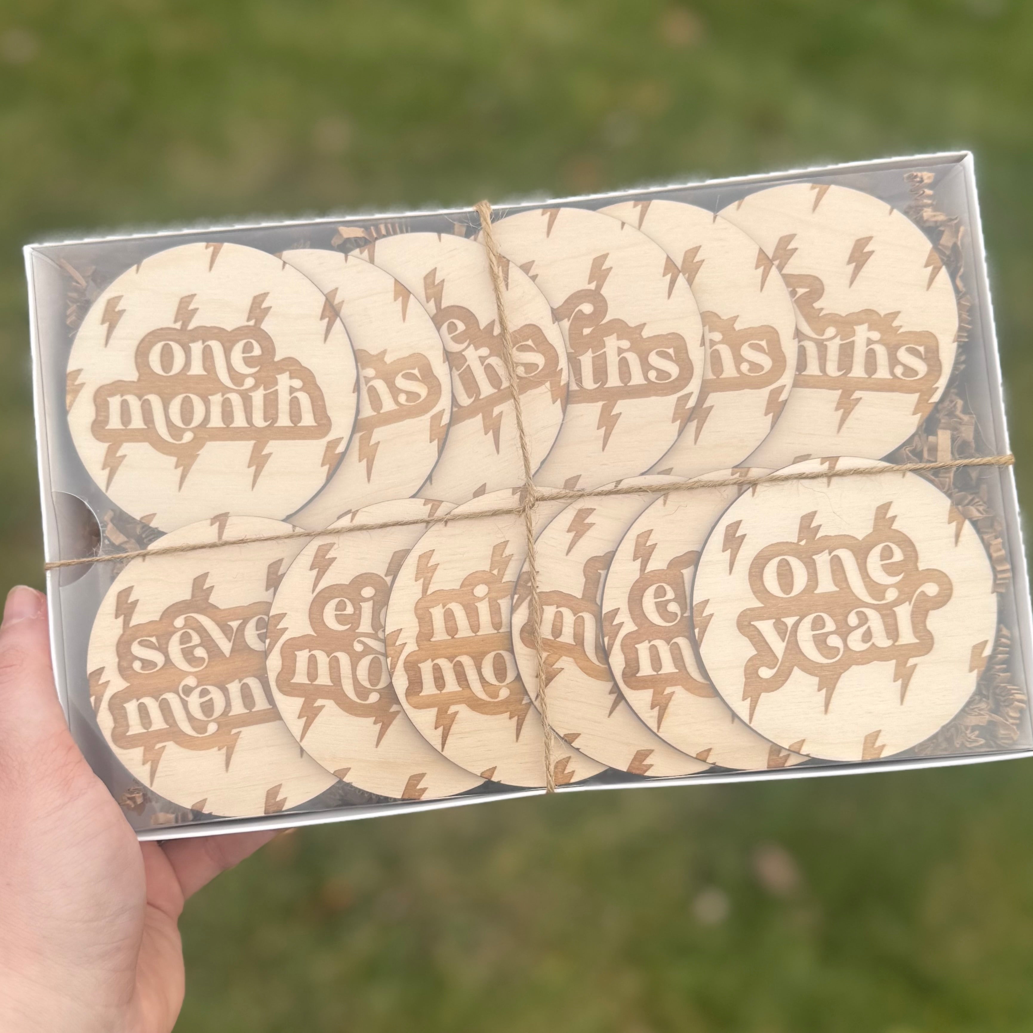 Lightning Bolt || Milestone Markers – 2Bold | MaciBee